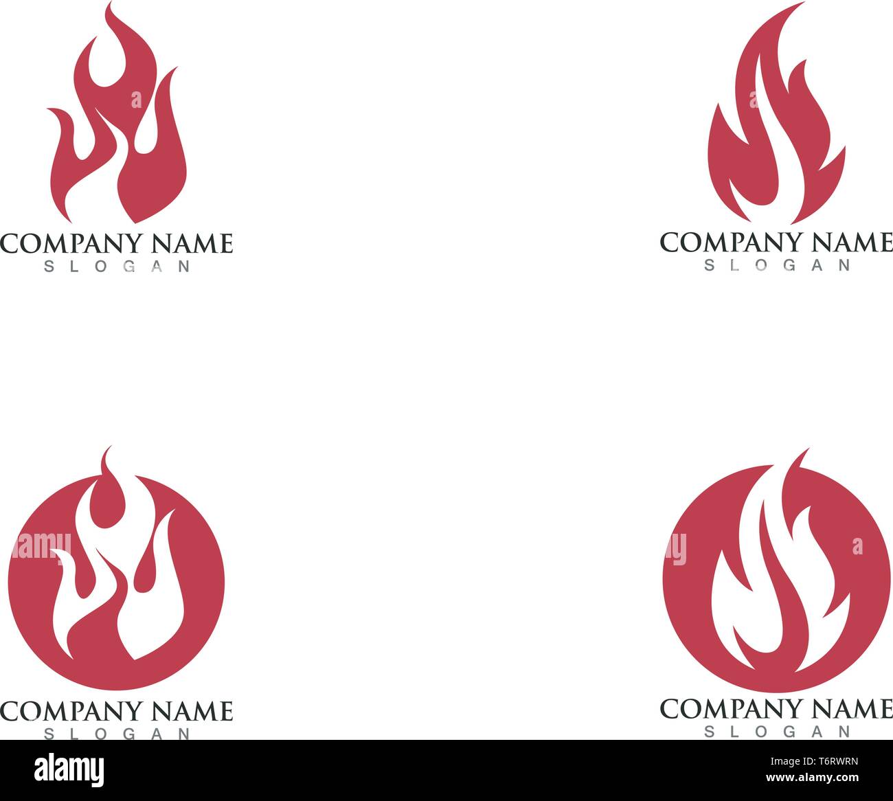 fire flame logo template Stock Vector Image & Art - Alamy