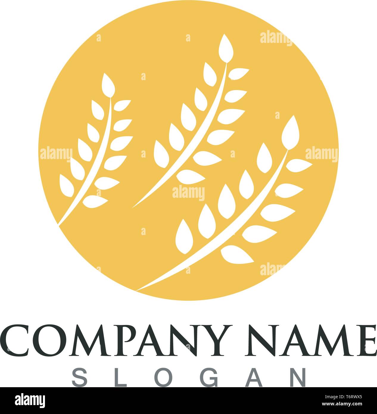 Agriculture wheat Logo Template vector icon design Stock Vector Image ...