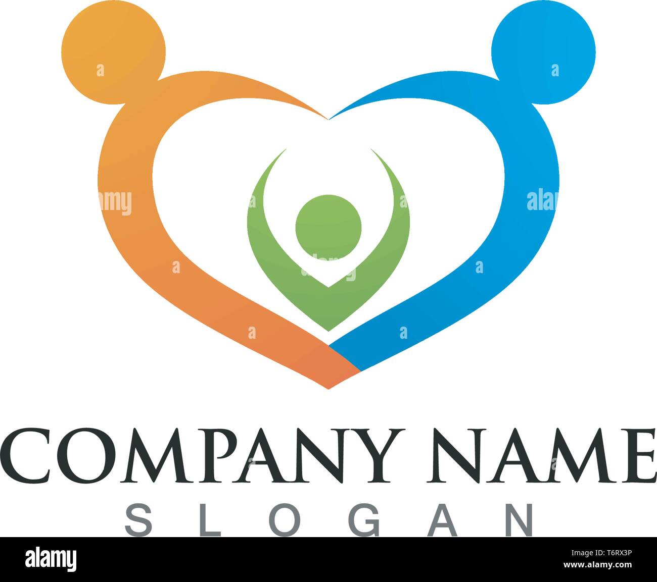 Love symbol adoption Logo Template vector illustration Stock Vector ...