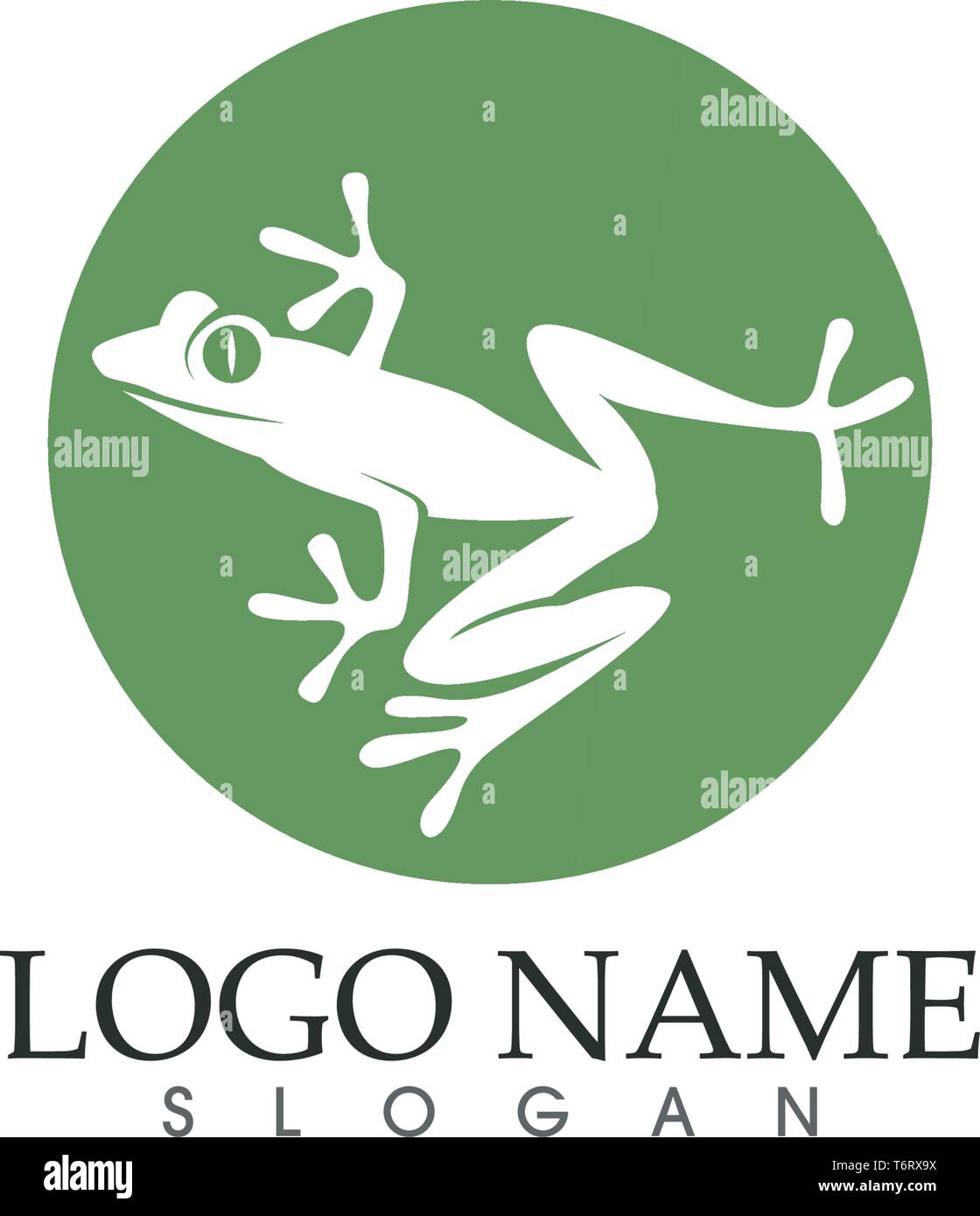 frog green symbols logo and template icons app Stock Vector Image & Art ...