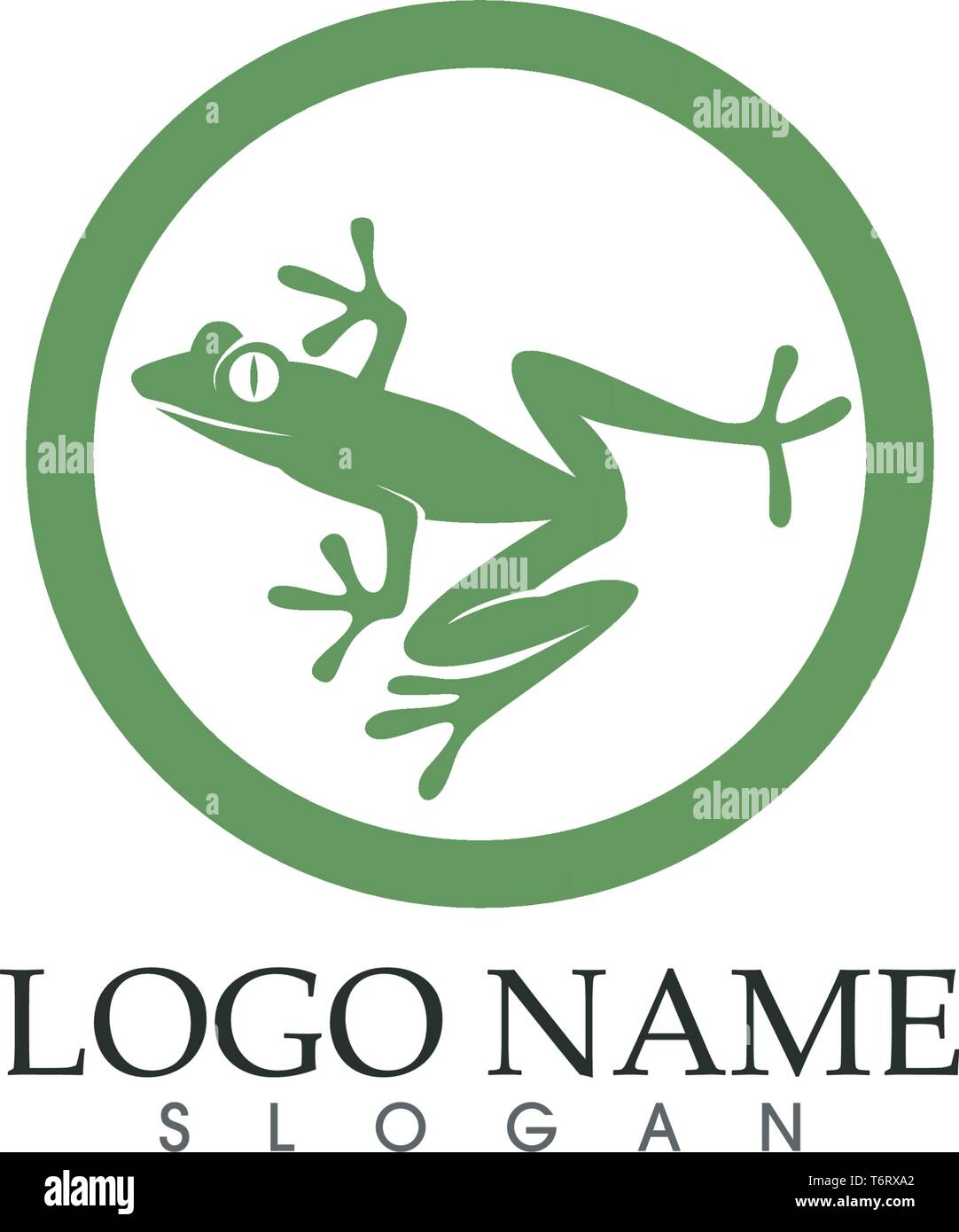 frog green symbols logo and template icons app Stock Vector Image & Art ...