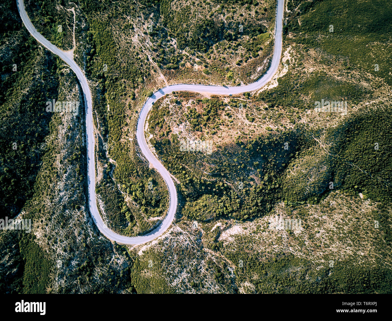 Winding Road Aerial View Stock Photos & Winding Road Aerial View Stock ...