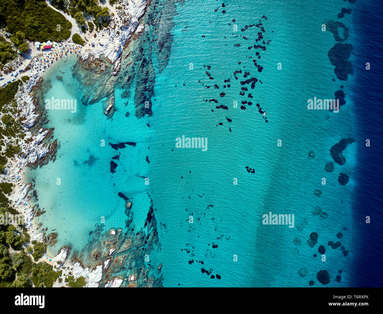 Beautiful beach aerial shot sithonia hi-res stock photography and ...