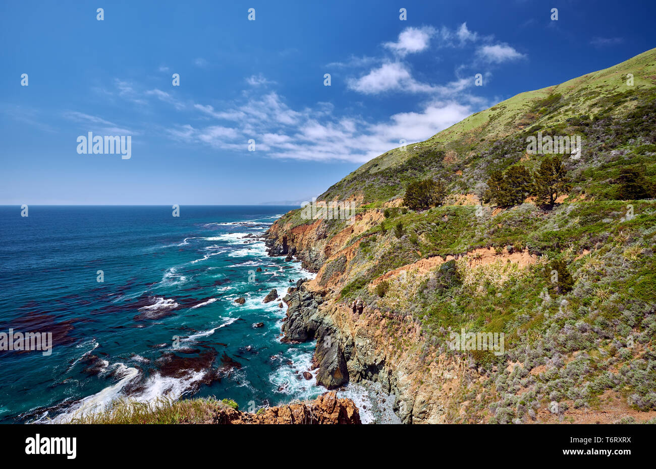 Pacific coast landscape in California Stock Photo - Alamy