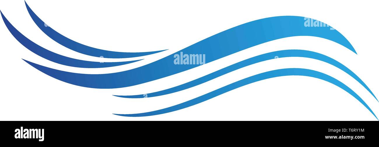 Water Wave symbol and icon Logo Template vector Stock Vector Image ...