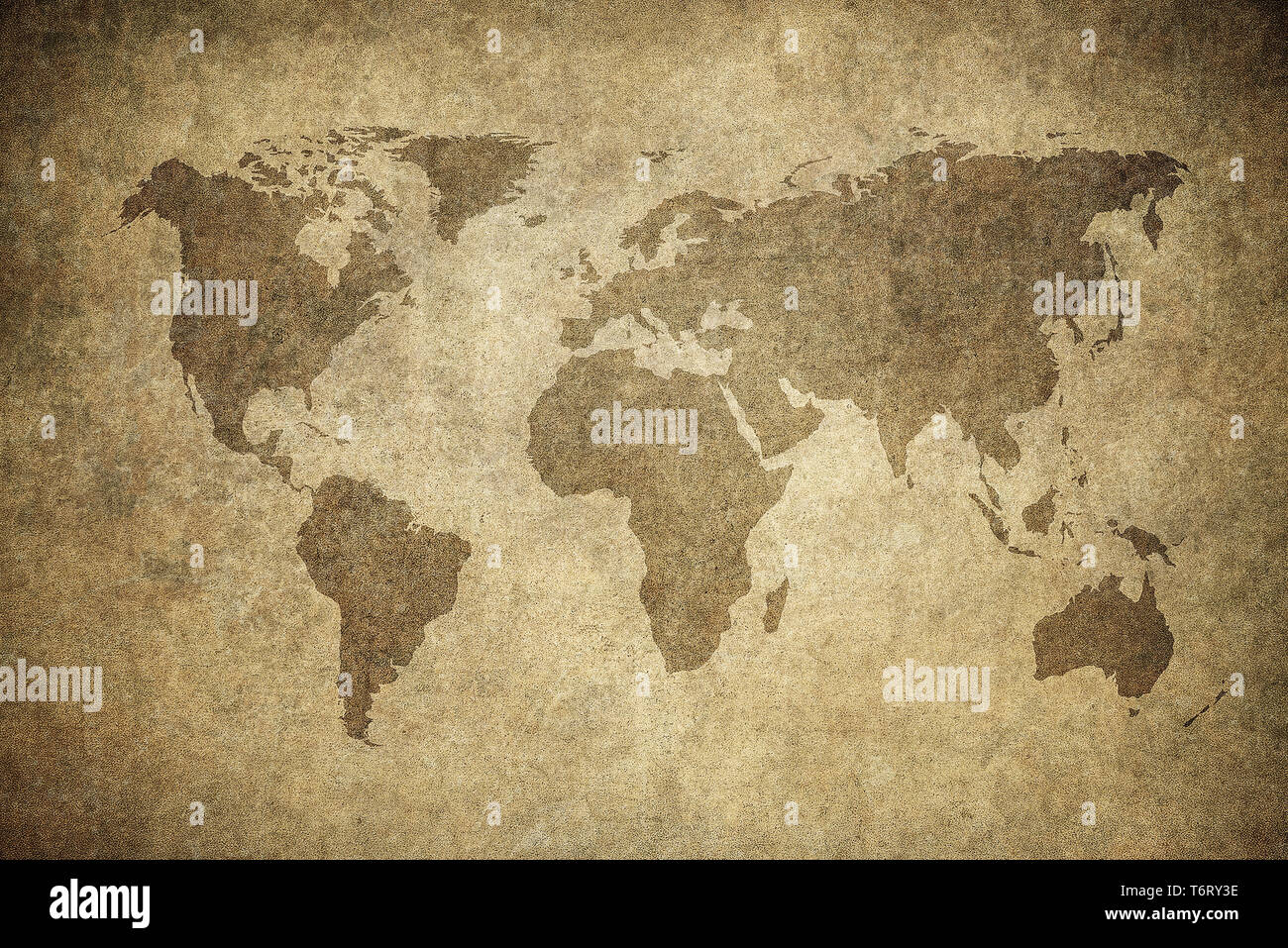 grunge map of the world Stock Photo - Alamy