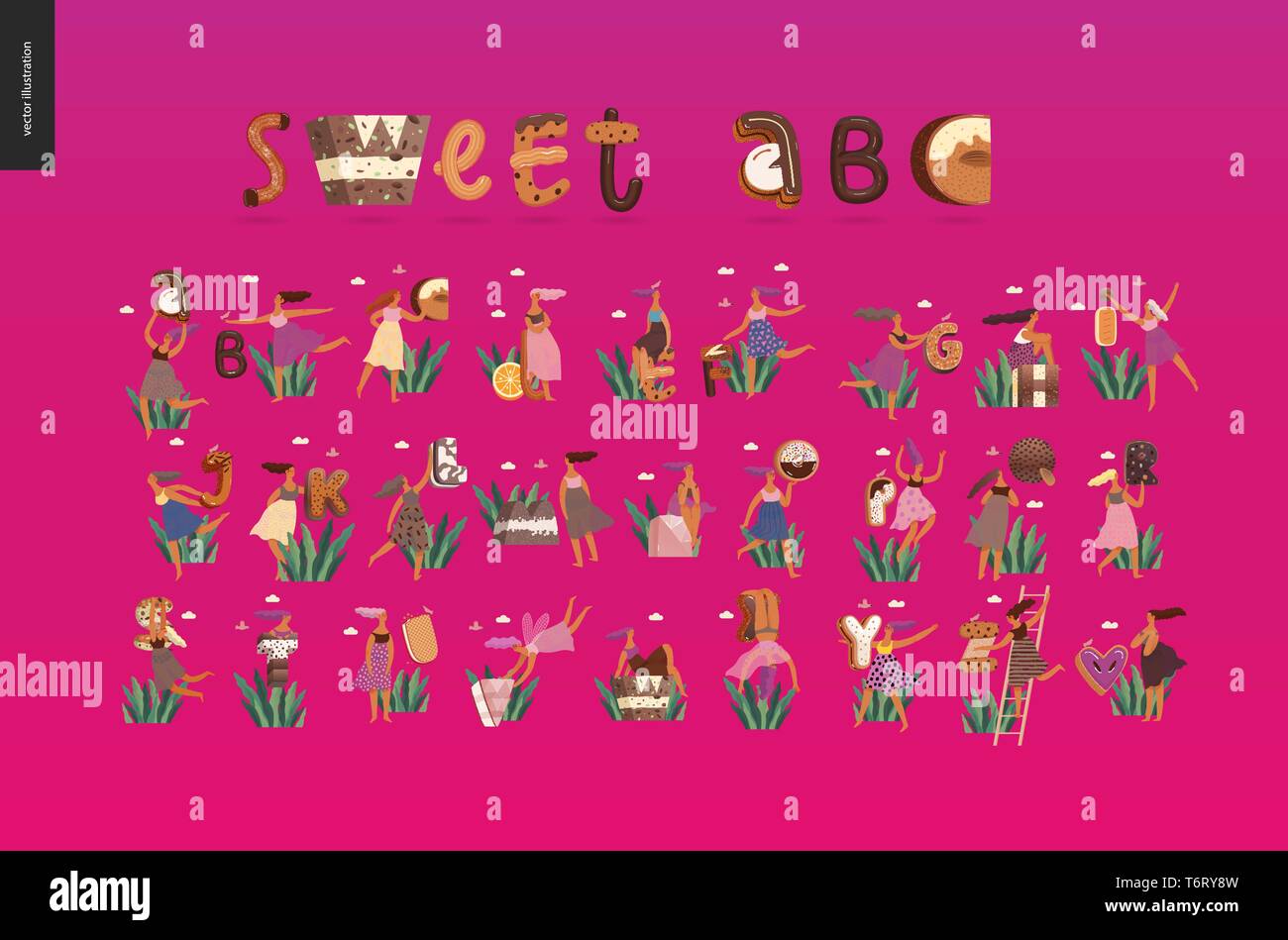 Coo alphabet Stock Vector Images - Alamy