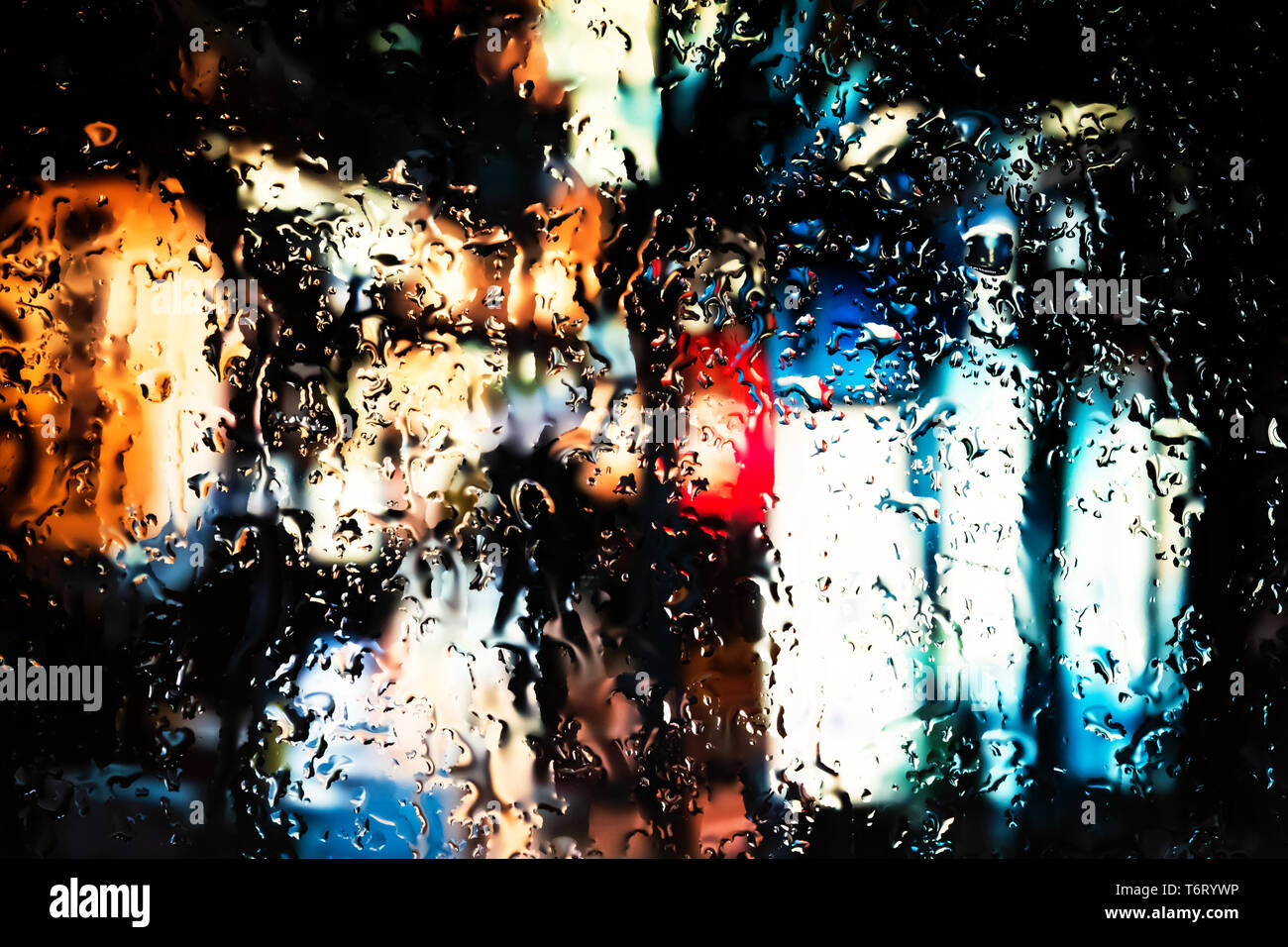 Neon lights with water drops Stock Photo - Alamy