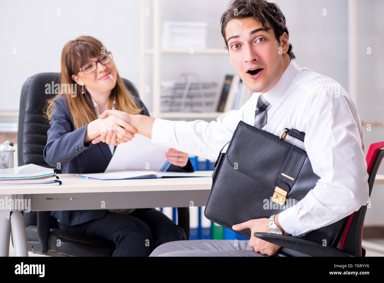 Salary negotiation woman hi-res stock photography and images - Alamy