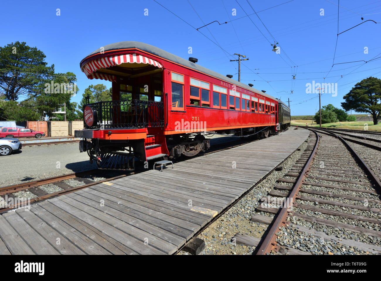 A early 1900's American electric train Stock Photo - Alamy