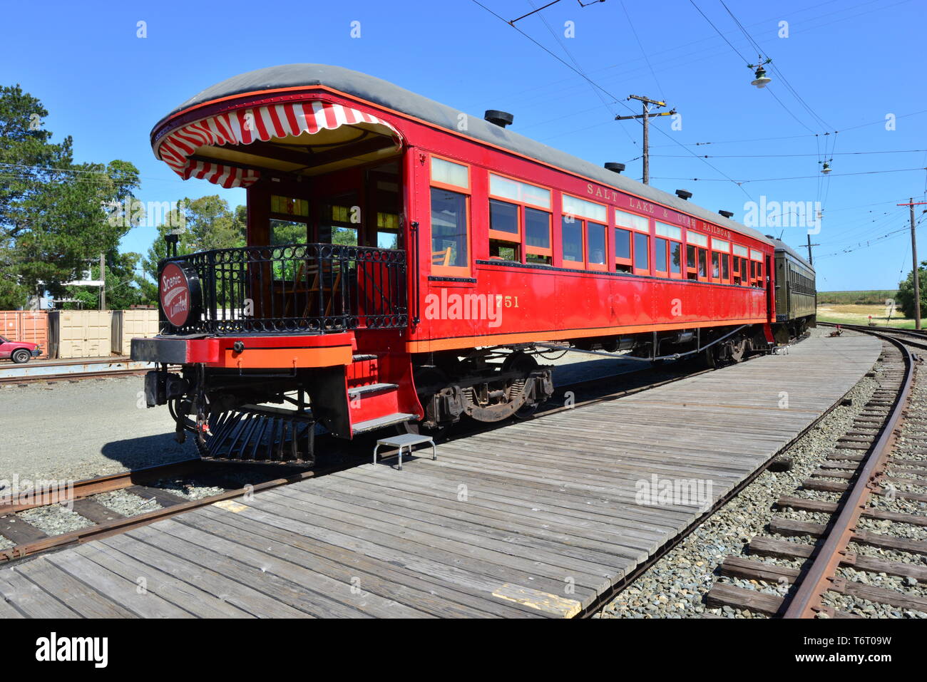 A early 1900's American electric train Stock Photo - Alamy