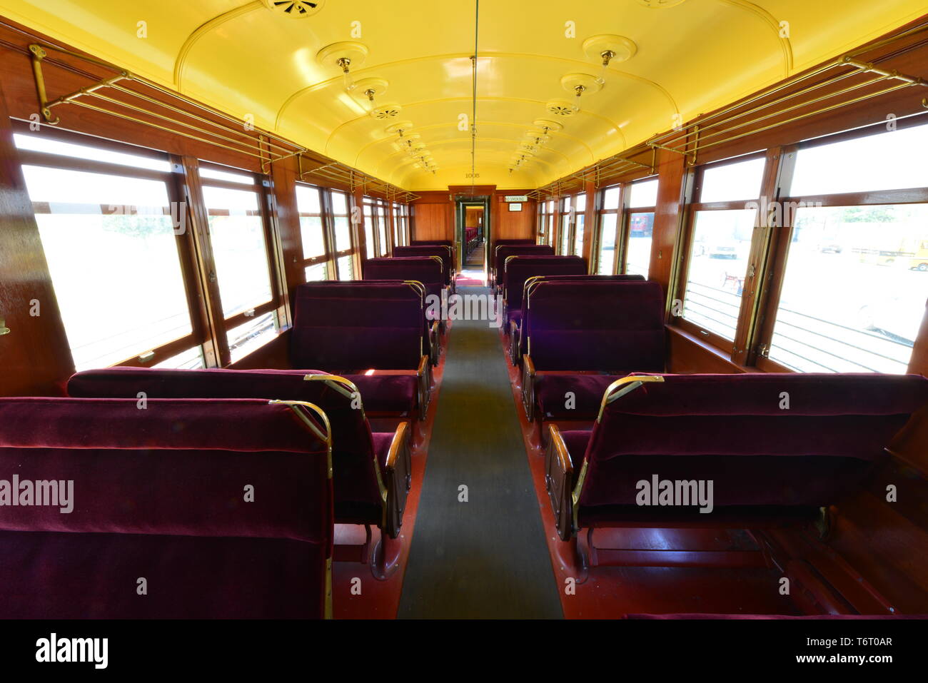 Passenger compartment of an American EMU from 1912 Stock Photo - Alamy