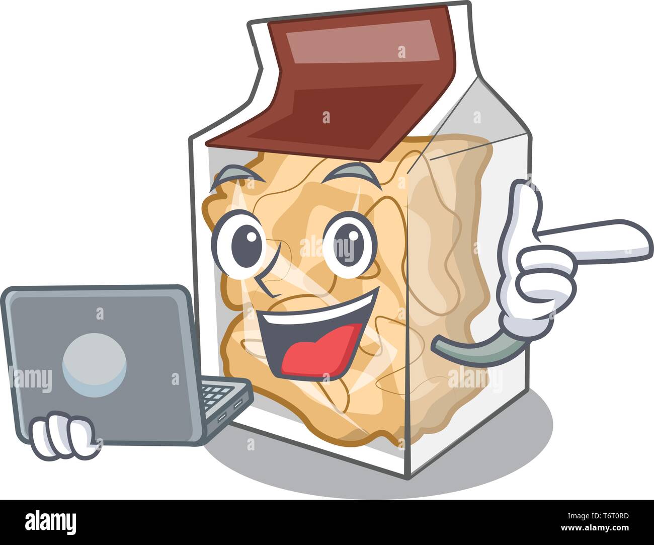 With laptop pork rinds isolated in the cartoon Stock Vector Image & Art ...
