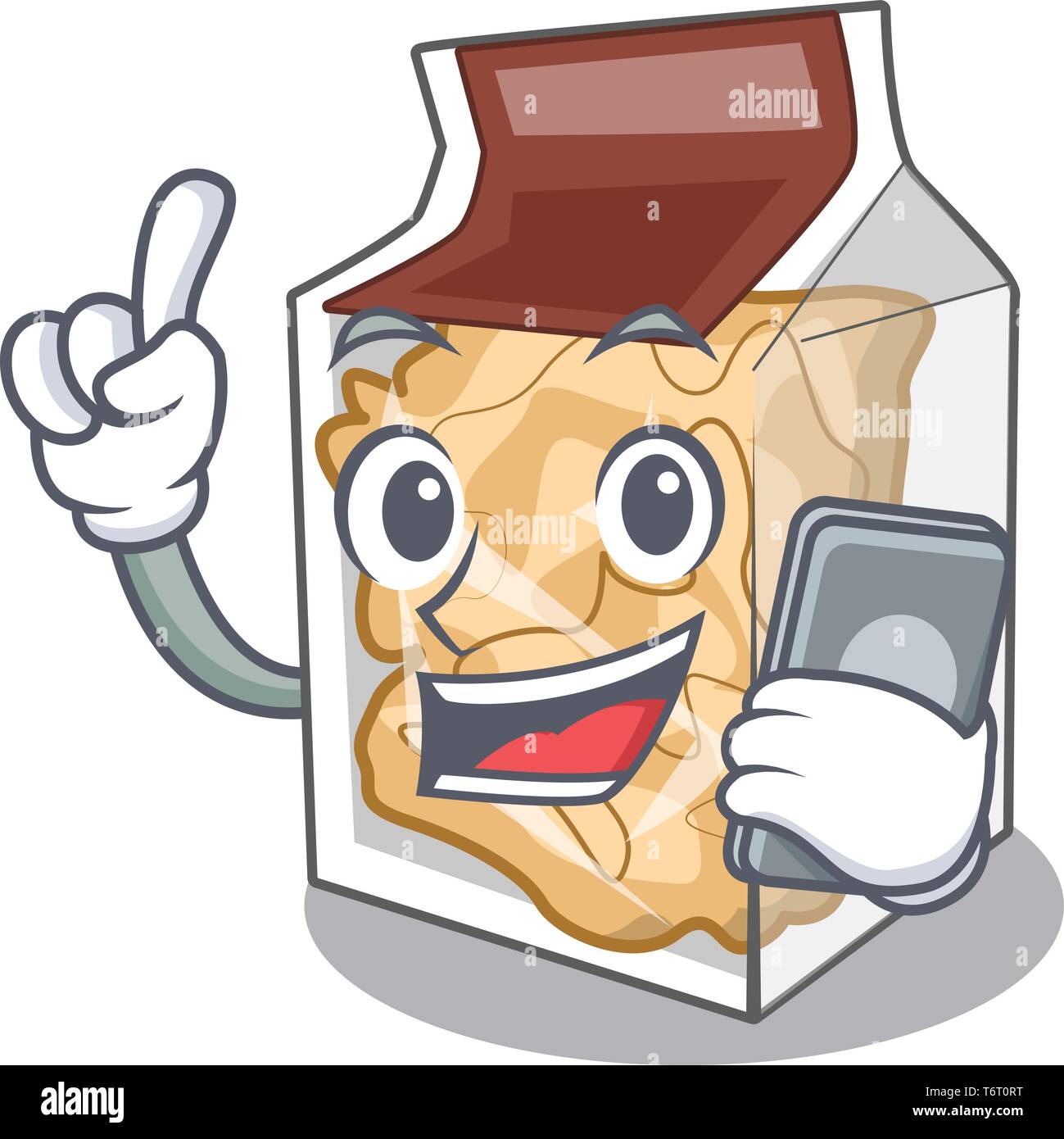 With phone pork rinds isolated in the cartoon Stock Vector Image & Art ...