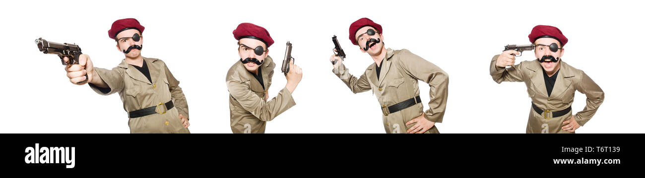 Funny soldier in military concept Stock Photo - Alamy