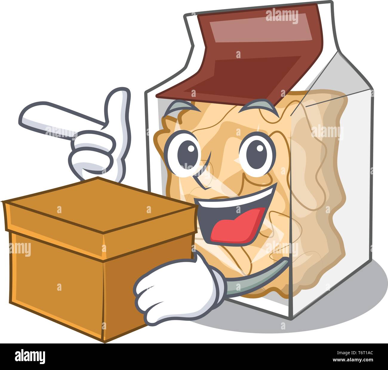 With box pork rinds in a cartoon jar Stock Vector Image & Art - Alamy