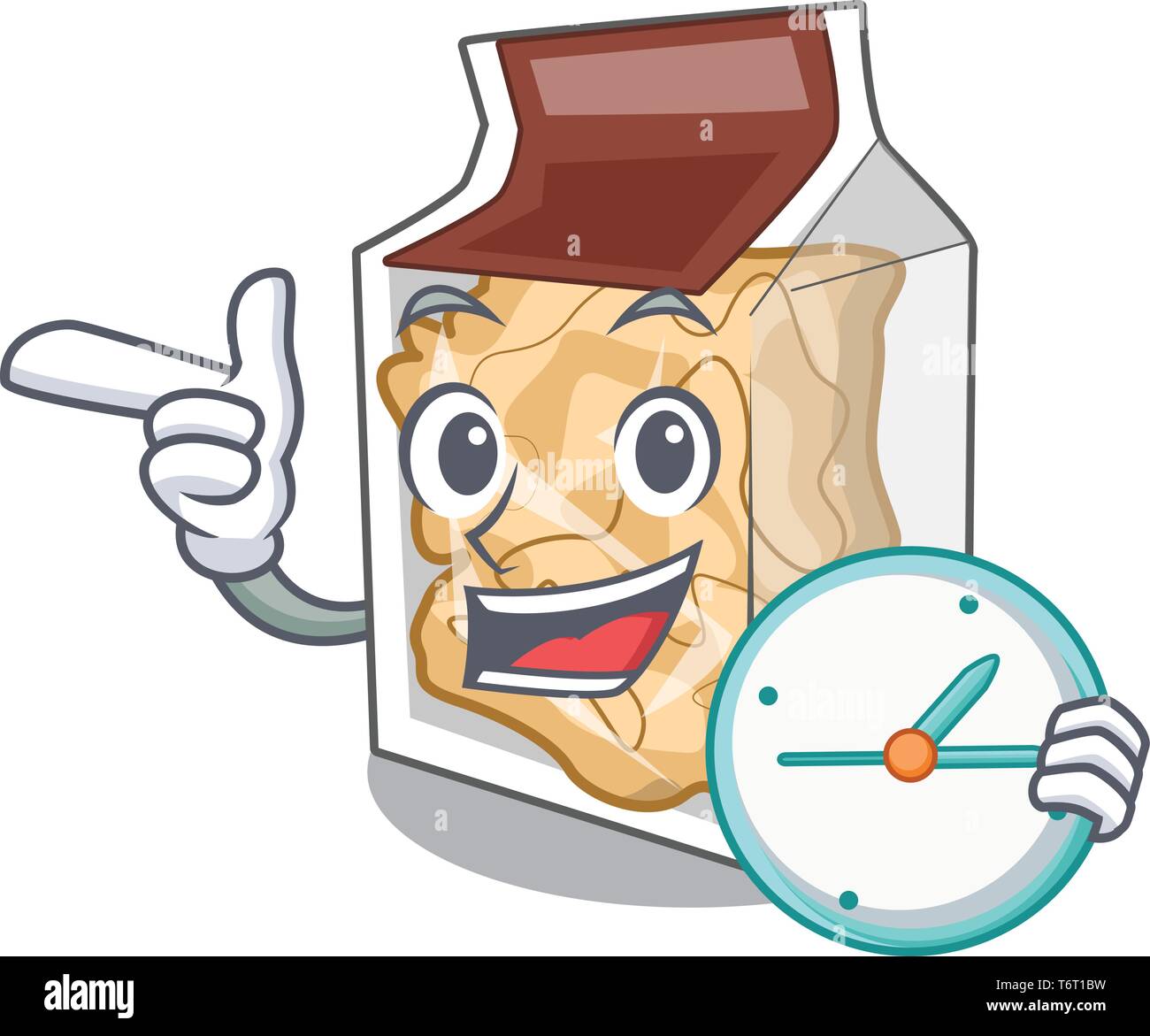 With clock pork rinds in a cartoon jar Stock Vector Image & Art - Alamy