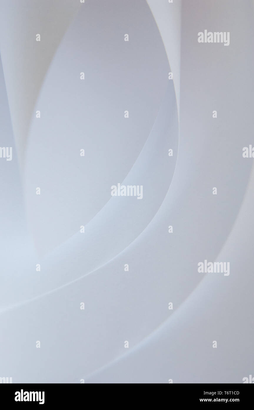 abstract background of a twisted sheet of white paper Stock Photo - Alamy