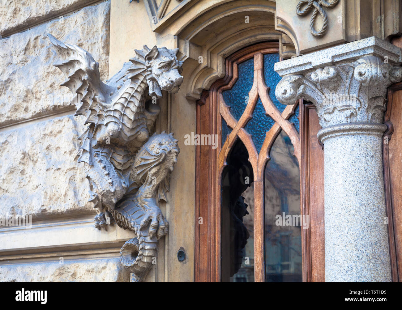 TURIN, ITALY - Dragon on Victory Palace facade Stock Photo - Alamy