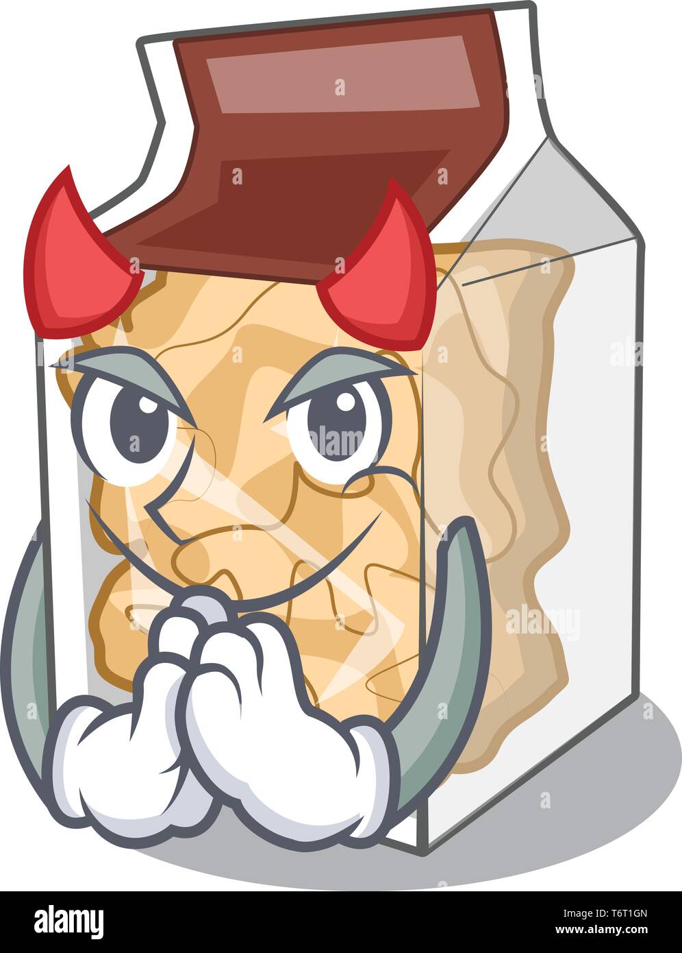 Devil pork rinds in the mascot shape Stock Vector Image & Art - Alamy