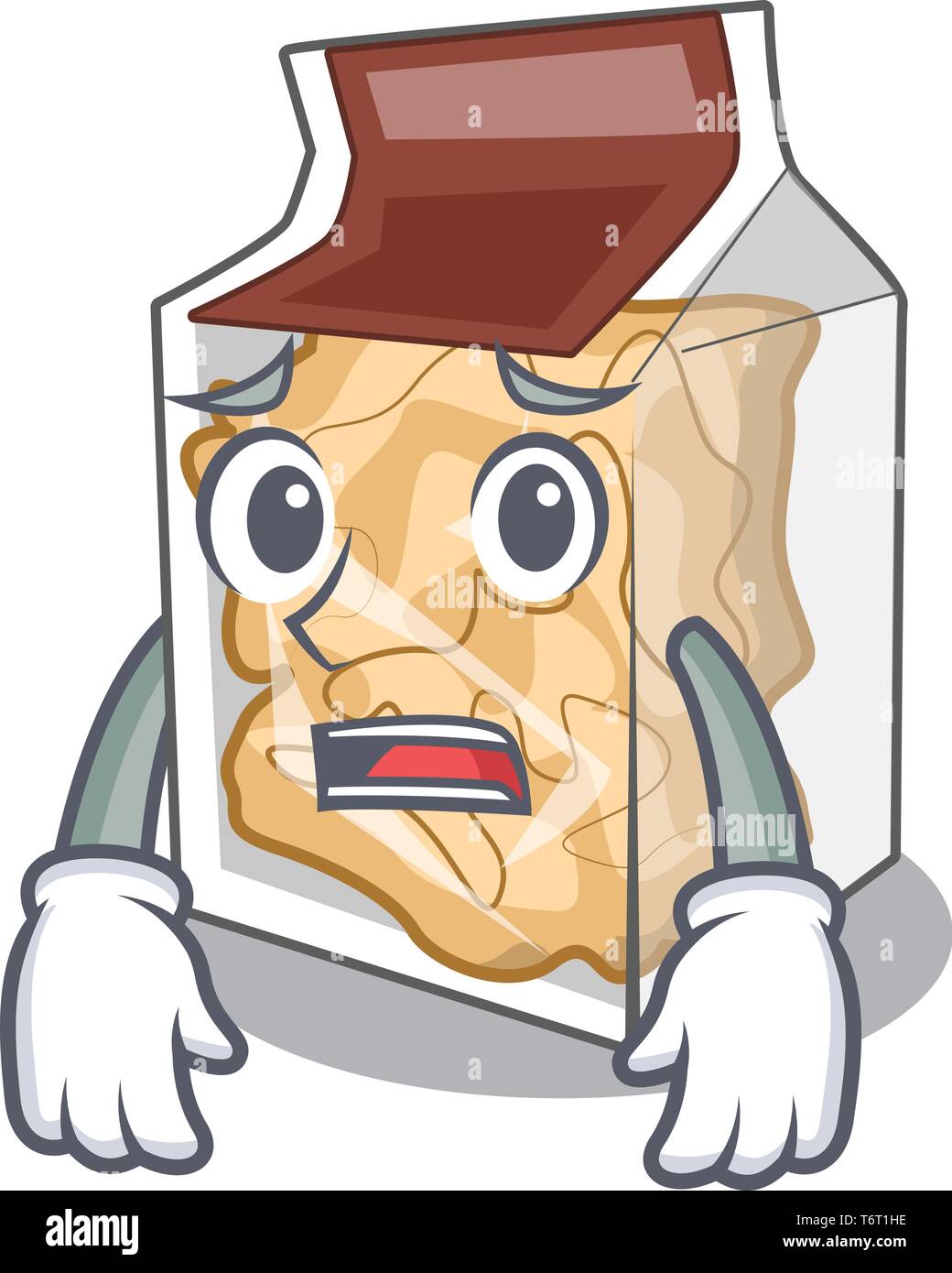 Afraid pork rinds in the mascot shape Stock Vector Image & Art - Alamy