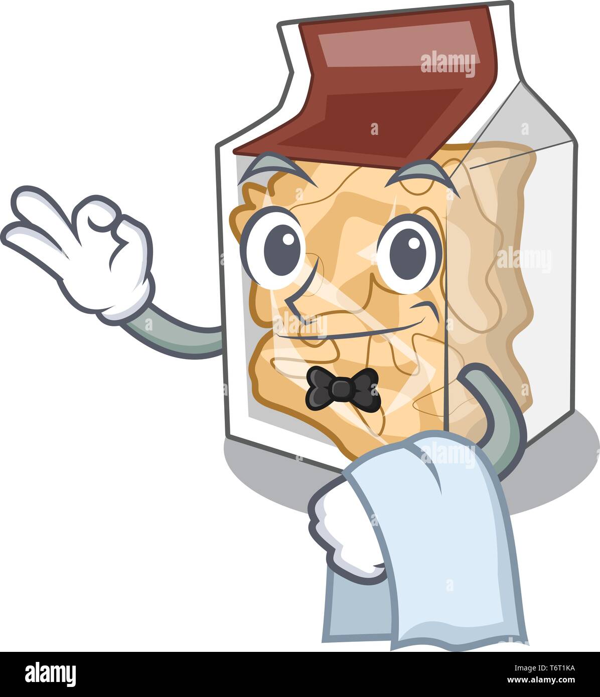 Waiter pork rinds in the mascot shape Stock Vector Image & Art - Alamy