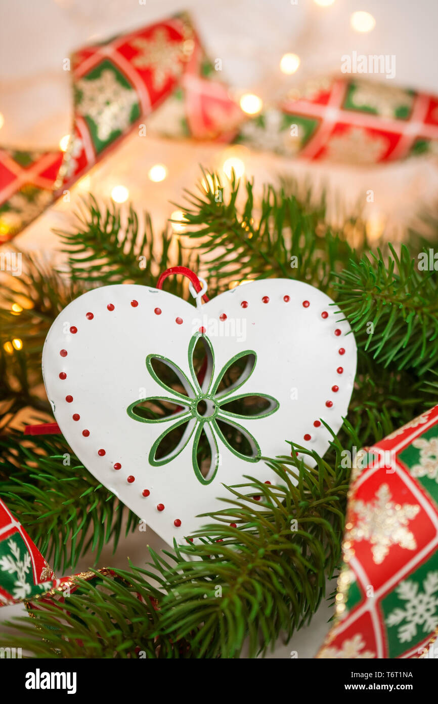 Hanging heart tree decorations hi-res stock photography and images - Alamy