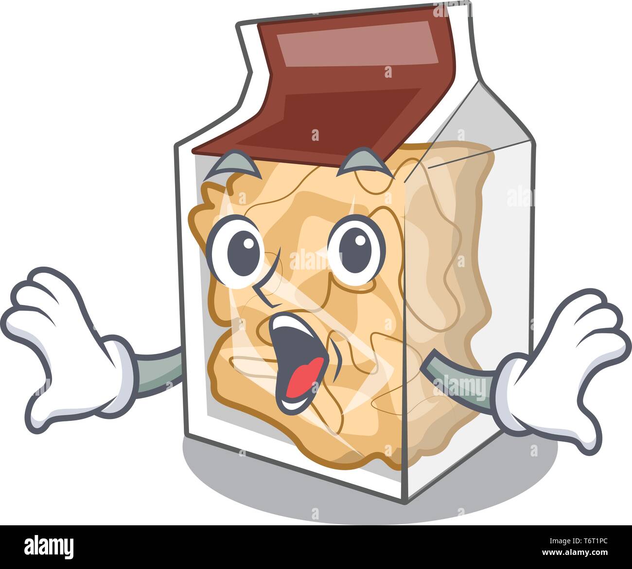Surprised pork rinds in the mascot shape Stock Vector Image & Art - Alamy