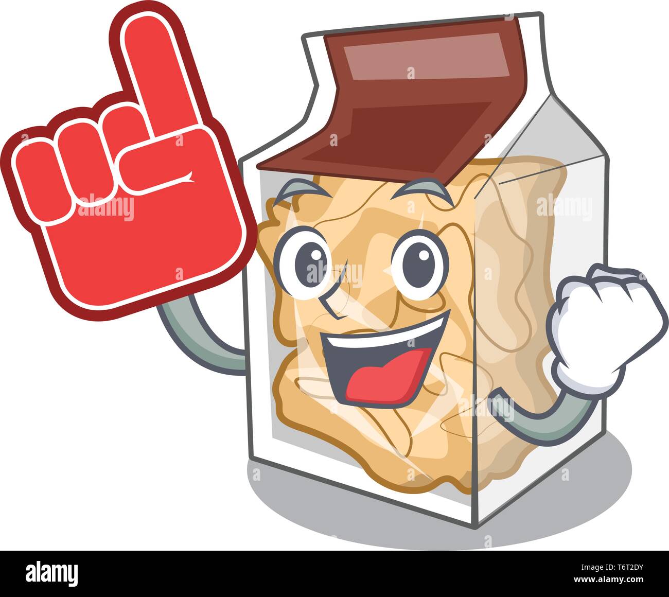 Foam finger pork rinds in the character plastic Stock Vector Image ...