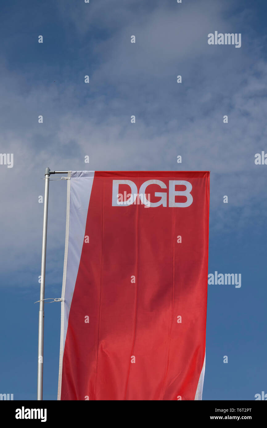 Flag of the German Trade Union Confederation, Berlin, Germany Stock ...