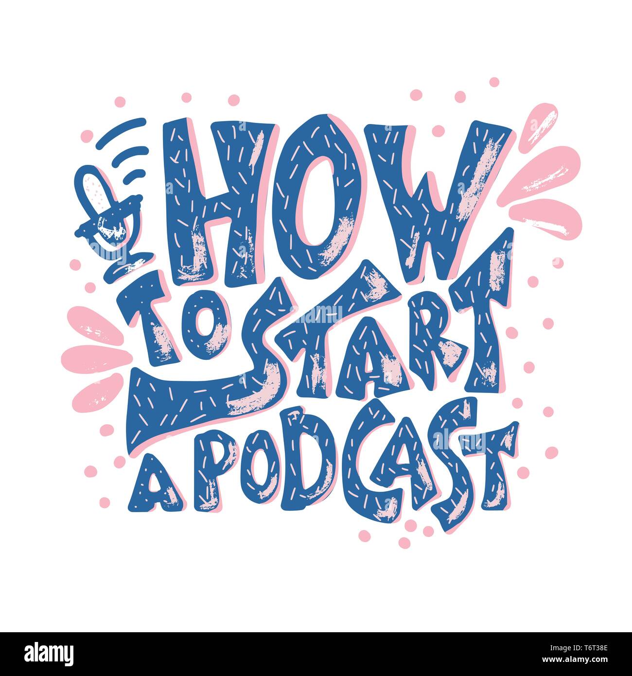 How to start a podcast quote with decoration. Banner template with ...