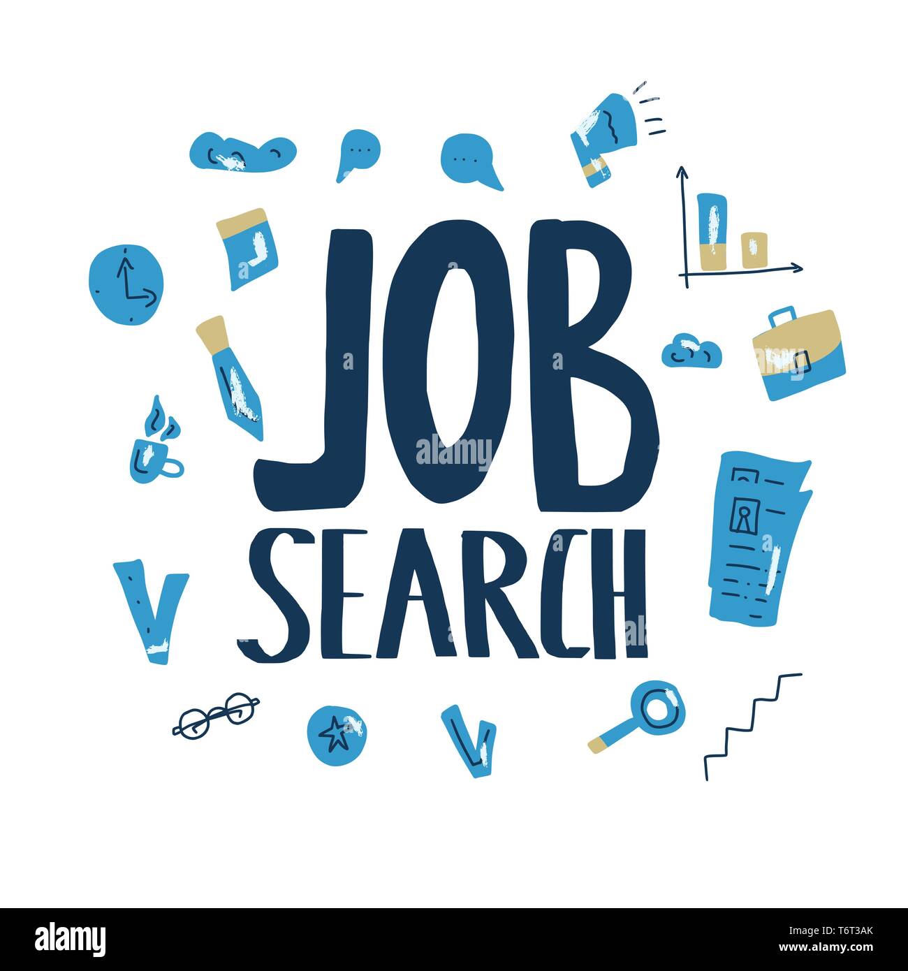 Job search concept. Vector color illustration Stock Vector Image & Art ...