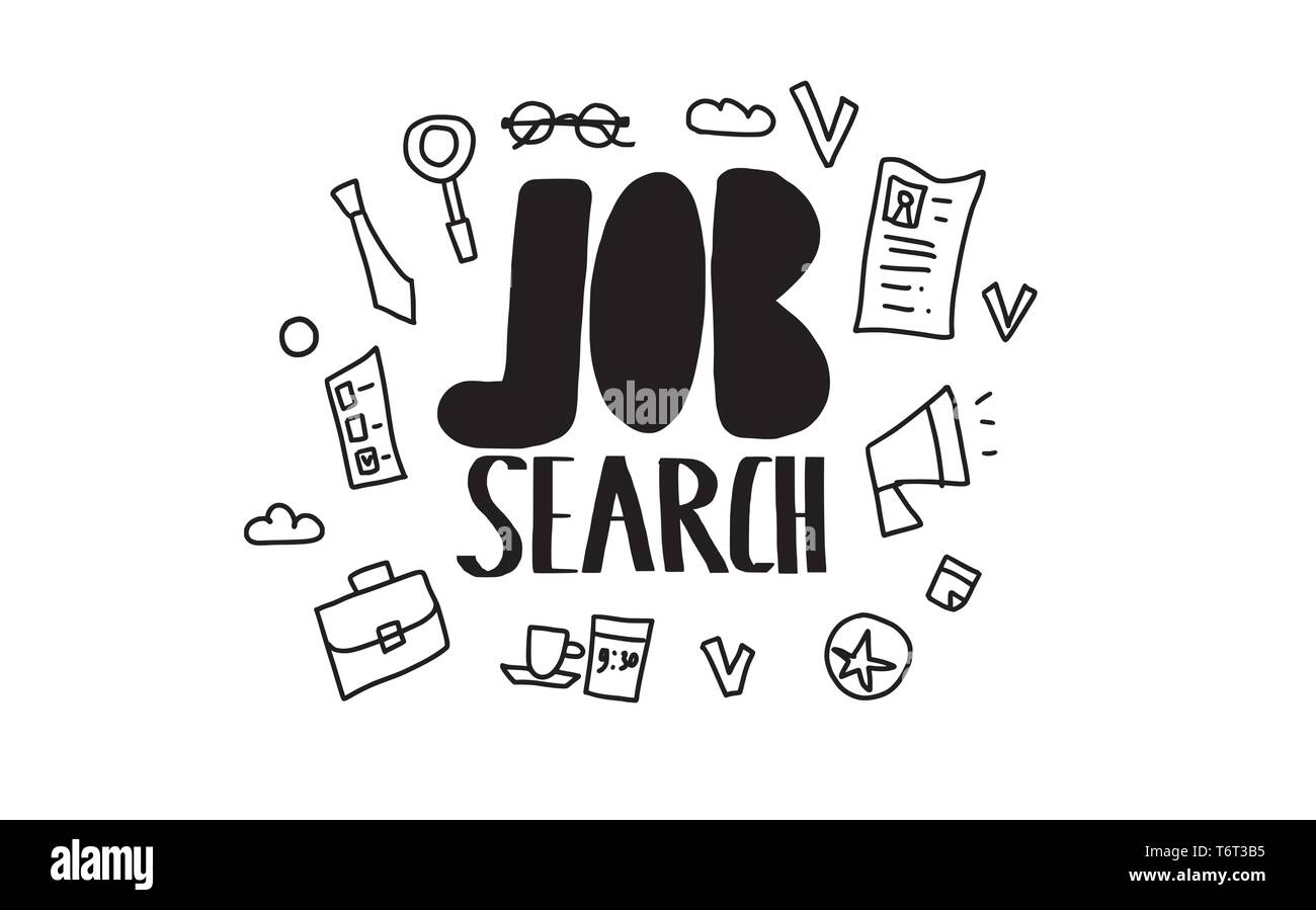 Job search concept. Vector color illustration Stock Vector Image & Art ...