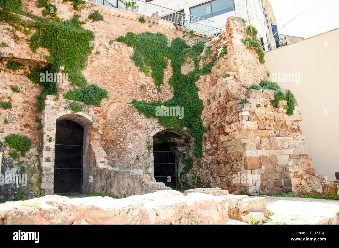 Ruins of a three store building after a WW2 German bombing attack ...