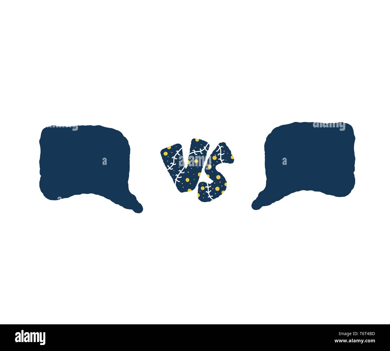 Versus screen. Vs symbol with speech bubble. Confrontation background ...
