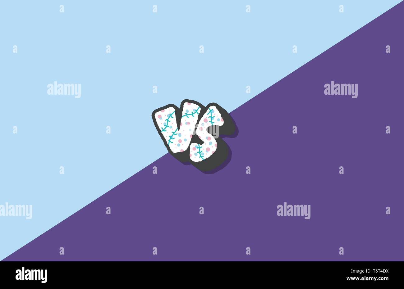 Versus screen. Vs symbol with divider. Confrontation background with ...