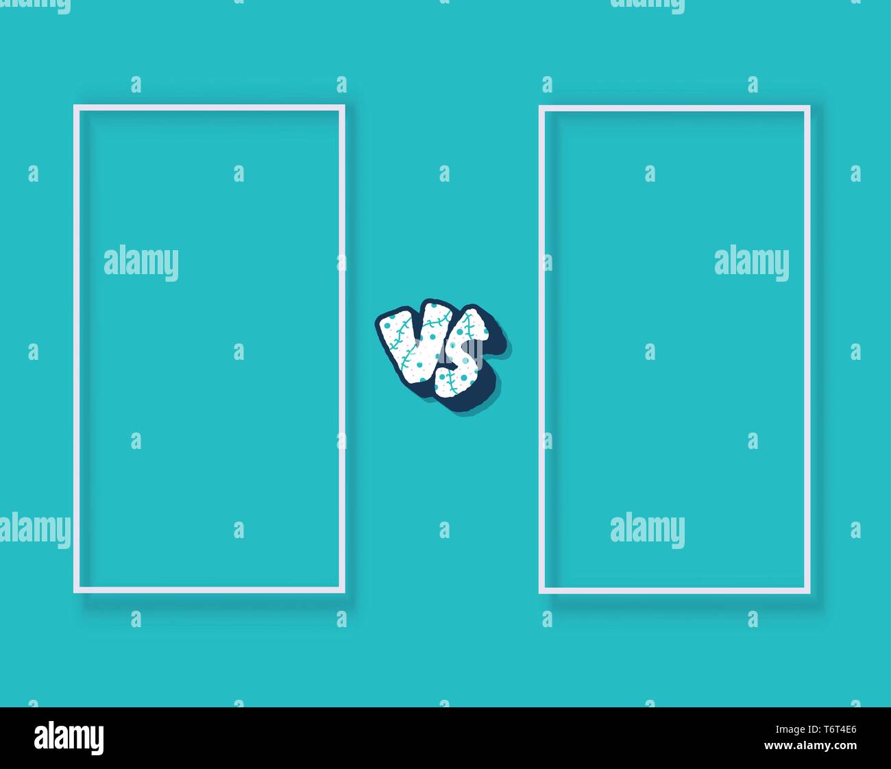 Versus screen. Vs symbol with frame divider. Confrontation background ...