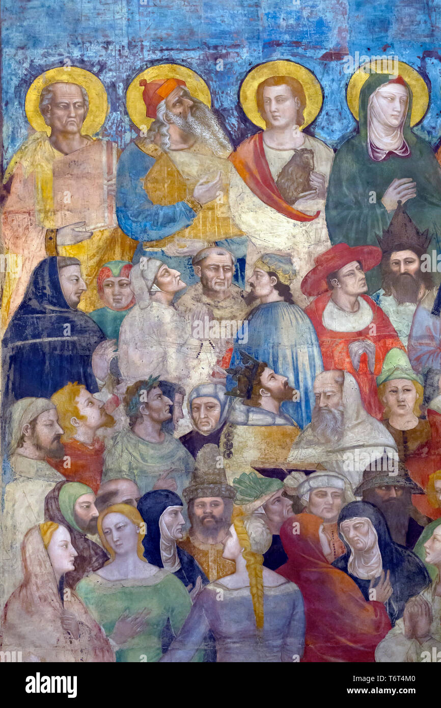 Last Judgment, Fresco, detail, Orcagna , 1354-57, Cappella Strozzi ...