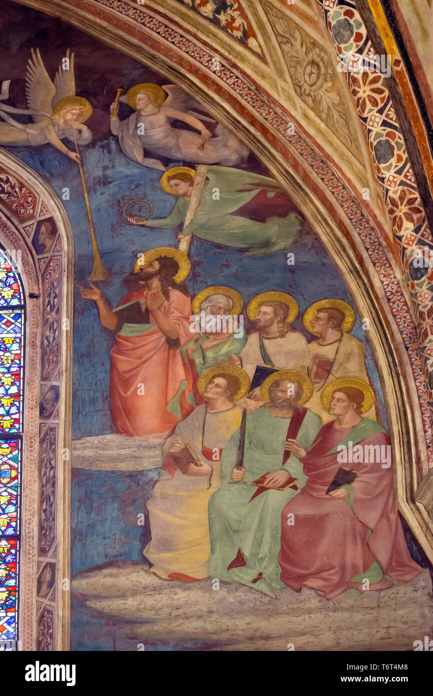 Last Judgment, Fresco, detail, Orcagna , 1354-57, Cappella Strozzi ...