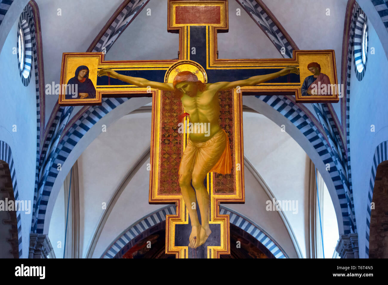 Crucifix, by Giotto, circa 1288-1289, Basilica di Santa Maria Novella ...