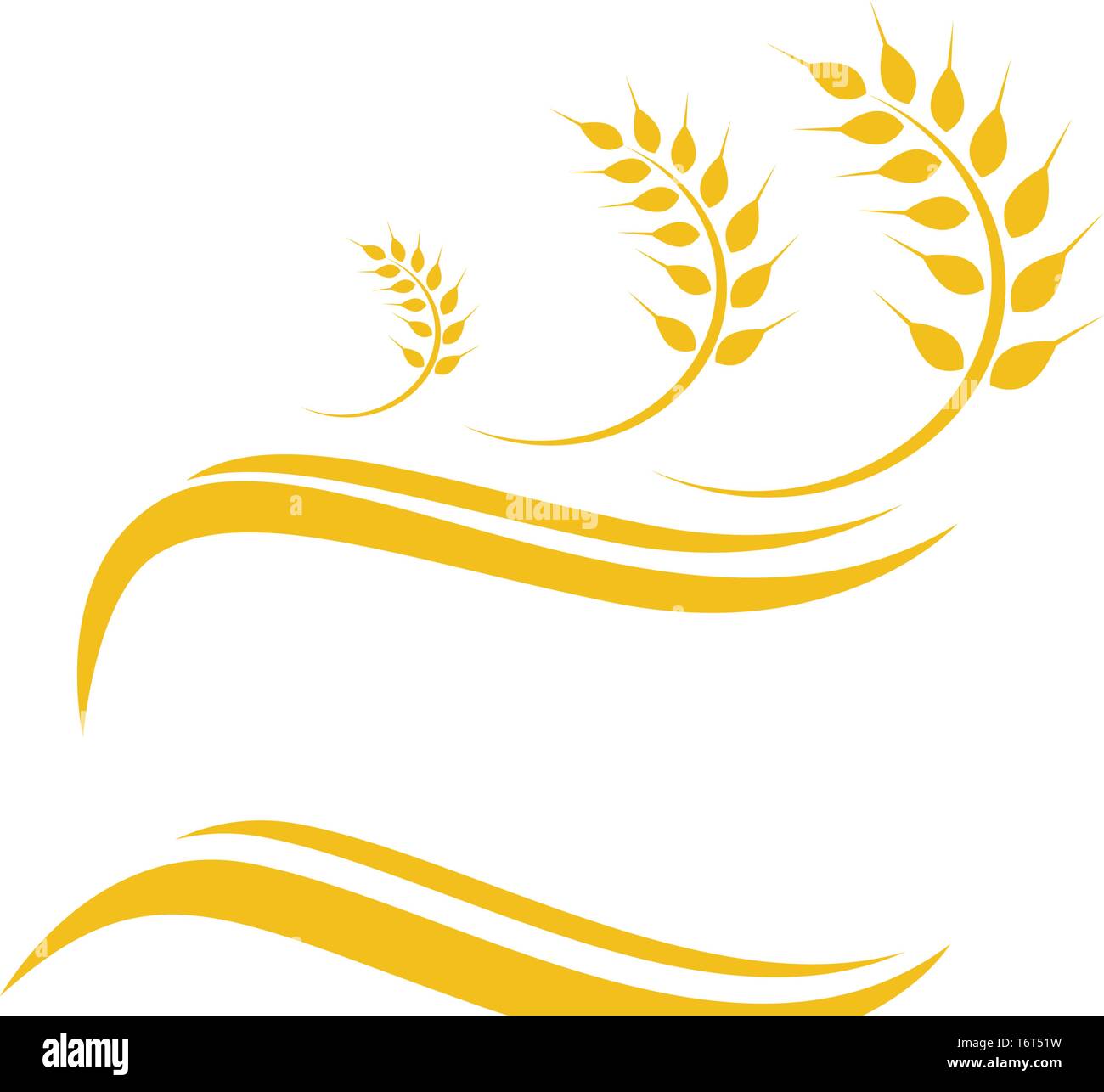 Agriculture wheat Logo Template vector icon design Stock Vector Image ...