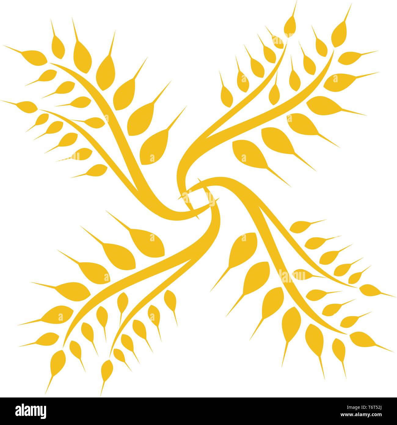 Agriculture wheat Logo Template vector icon design Stock Vector Image ...