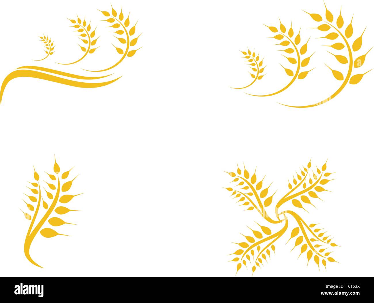 Agriculture wheat Logo Template vector icon design Stock Vector Image ...