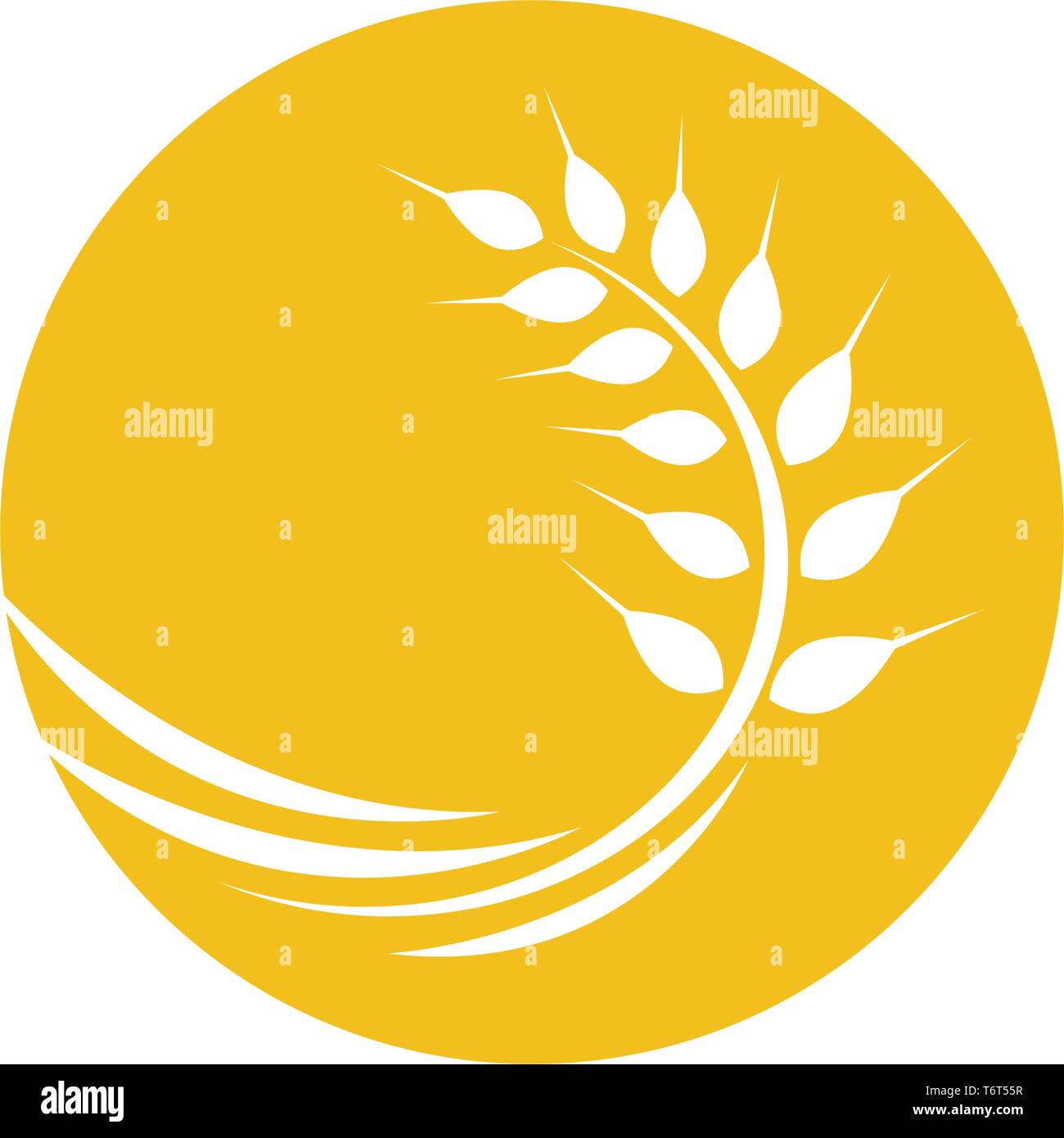 Agriculture wheat Logo Template vector icon design Stock Vector Image ...