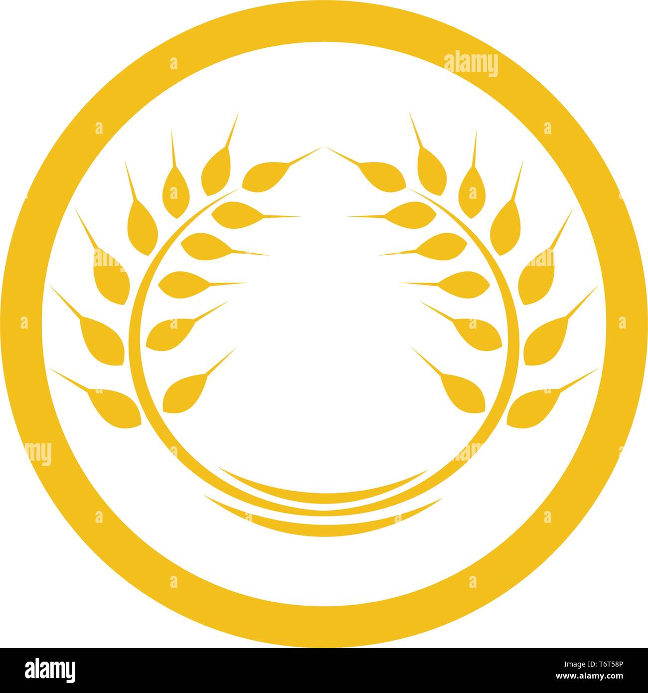 Agriculture wheat Logo Template vector icon design Stock Vector Image ...