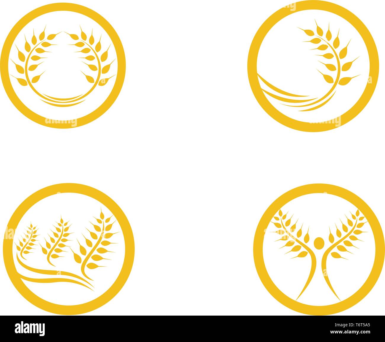 Agriculture wheat Logo Template vector icon design Stock Vector Image ...