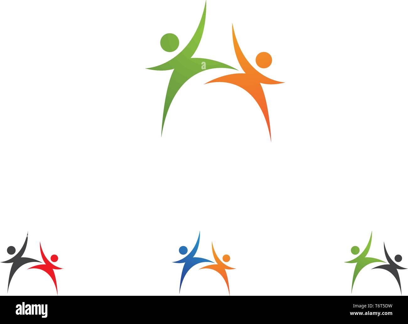 Leadership success team people logo and symbol Stock Vector Image & Art ...