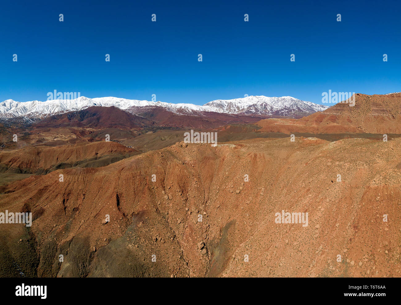 Aerial view of Atlas Mountains in Morocco Stock Photo - Alamy