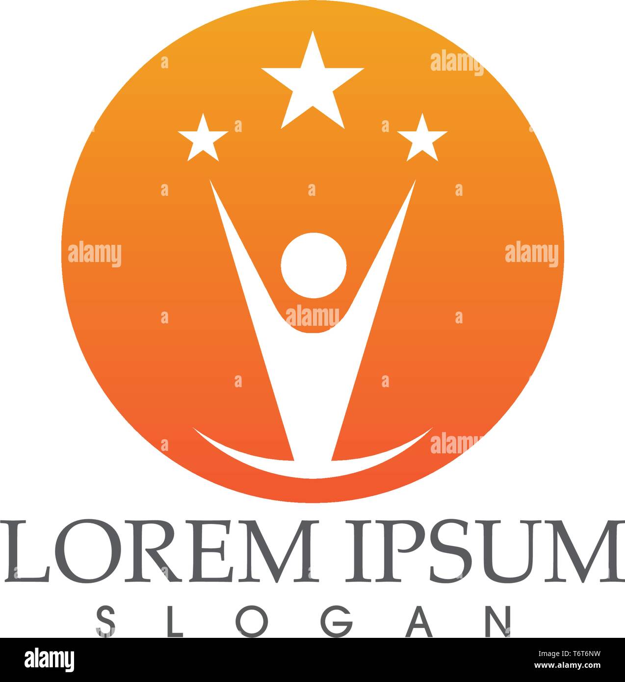 Fun people jump success health life logo vector Stock Vector Image ...