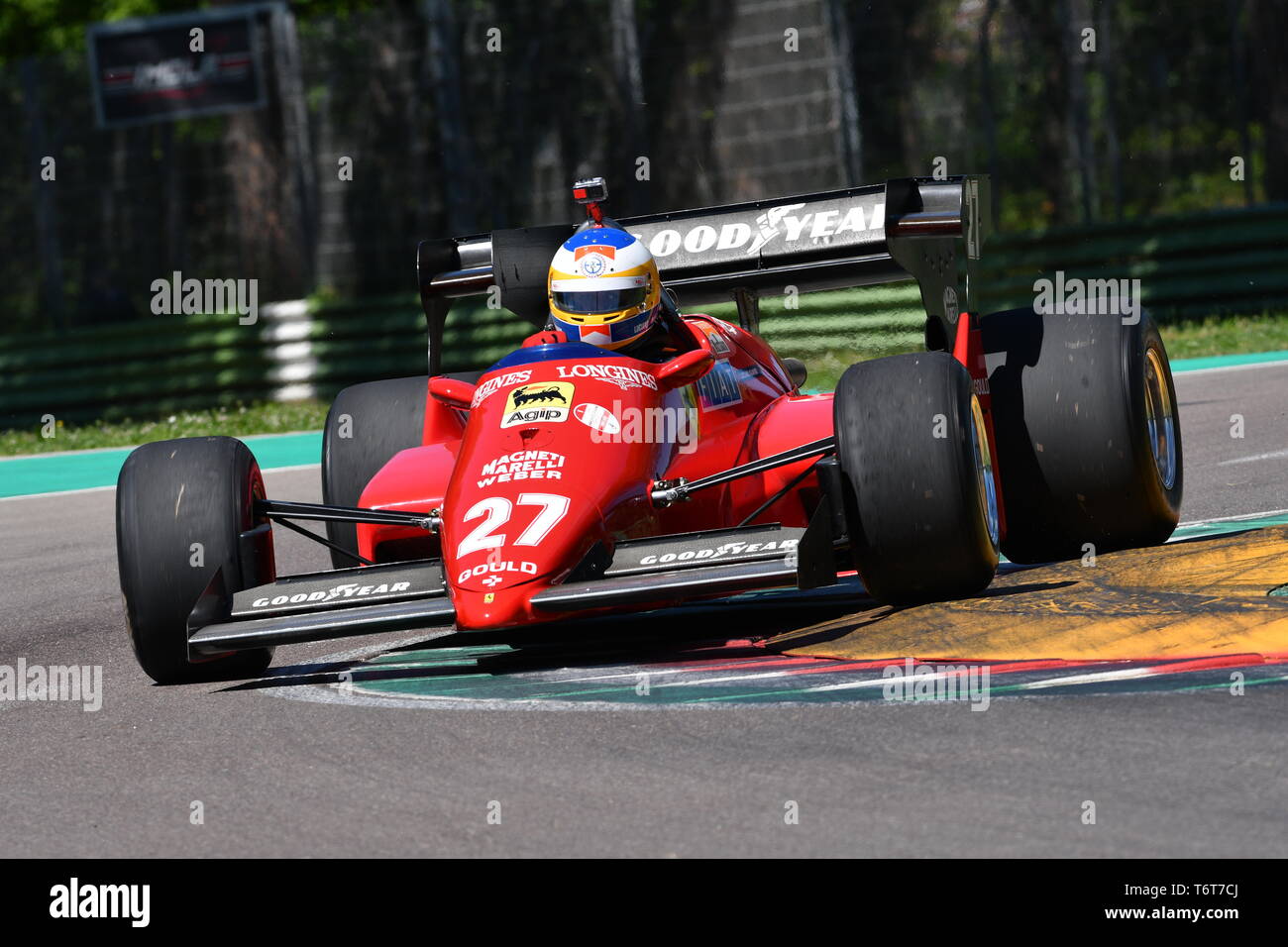 Imola, 27 April 2019: Unknown run with Historic 1984 Ferrari F1 Car ...